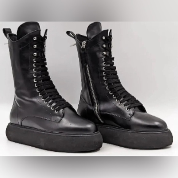 The Attico | Shoes | The Attico Selene Lace Up Platform Combat Boots ...